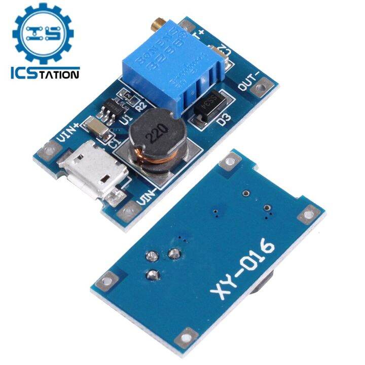 5Pcs MT3608 Boost Converter Micro USB DC DC Adjustable Step Up Module 2V 24V to 5V 28V 2A ...