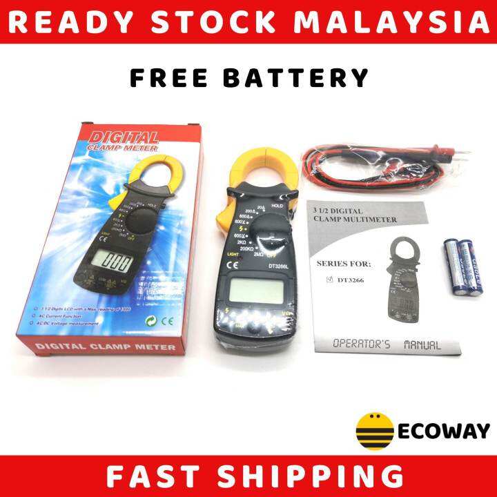 DT3266L LCD Digital Clamp Meter Multimeter | Lazada