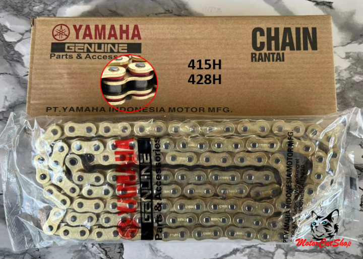 YAMAHA O-RING CHAIN (428H-132L & 415H-132L) YAMAHA CHAIN GOLD O-RING ...