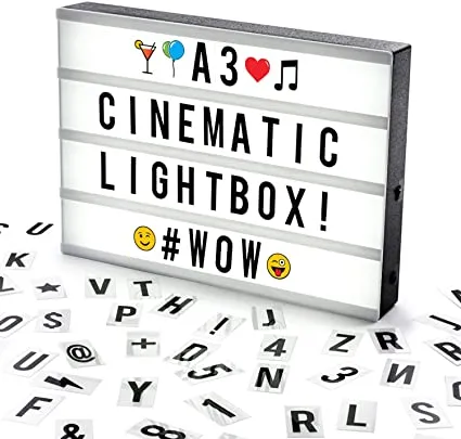 Lightbox Led Box Alphabet Light Message Box DIY Light Box With Letters ...
