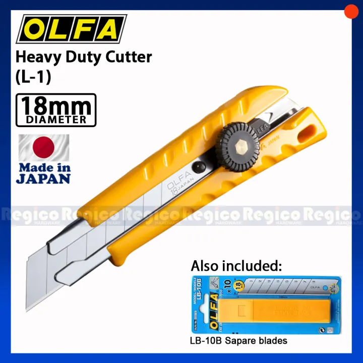 OLFA Cutter (L-1) with spare blades (LB-10B) Regico Hardware | Lazada PH