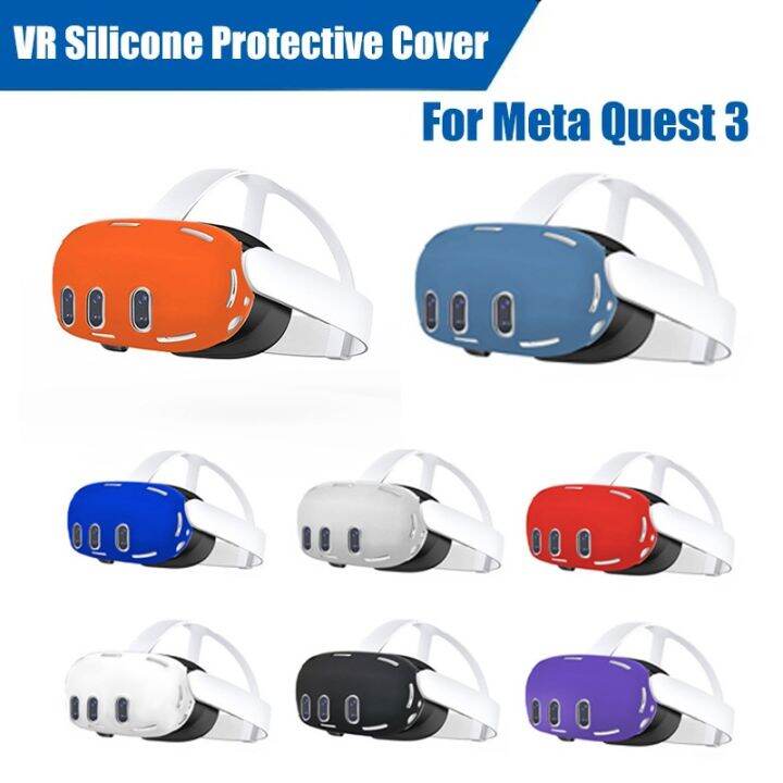 ปลอกซิลิโคนสำหรับ Meta Quest 3 Face Cover หมวก VR Headset เคสป้องกันรอย ...