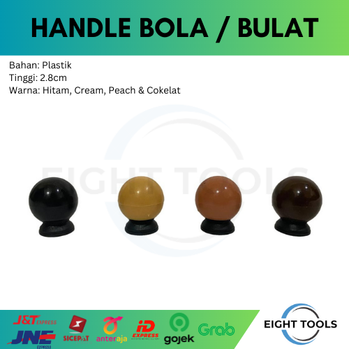 Handle Lemari/ Handle Bulat/ Handle Laci/ Tarikan Laci/ Handle Plastik ...