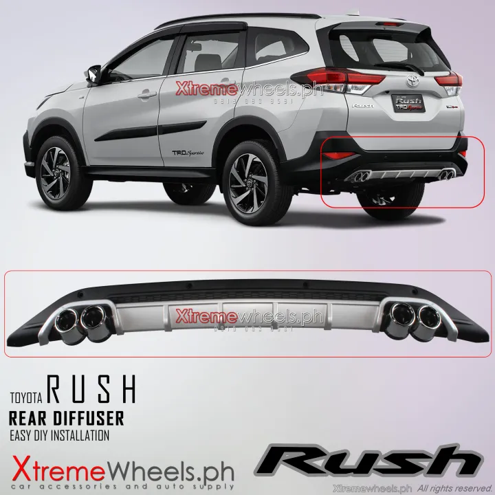 Toyota RUSH 2018-2022 Rear Bumper Diffuser Thailand Made ( Rush ...