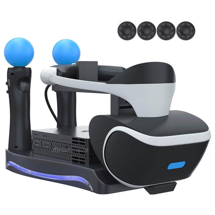PS4 PSVR Move Controller Charger Stand Storage Display Showcase LED ...