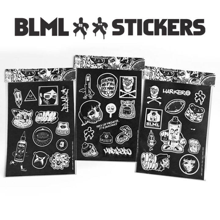 สติ๊กเกอร์ BLML Black Set | Lazada.co.th