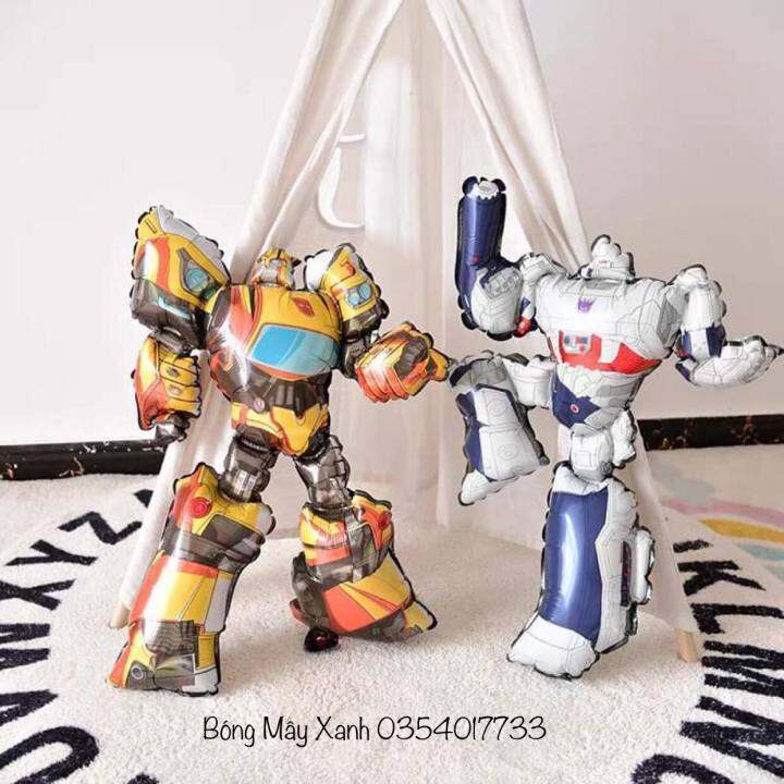 Bong bóng hình người máy Transformers , bóng robot trang trí sinh nhật ...
