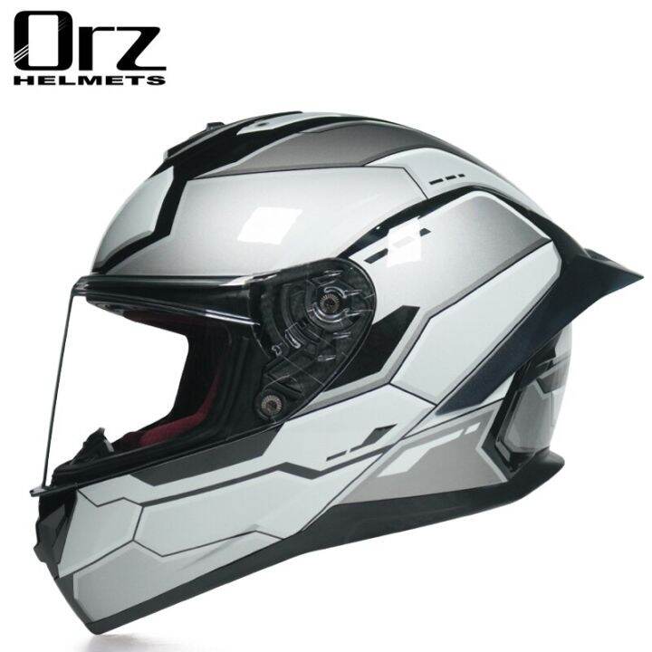 ORZ New Motorcycle Helmet Off-road Four Seasons Personality Locomotive ...