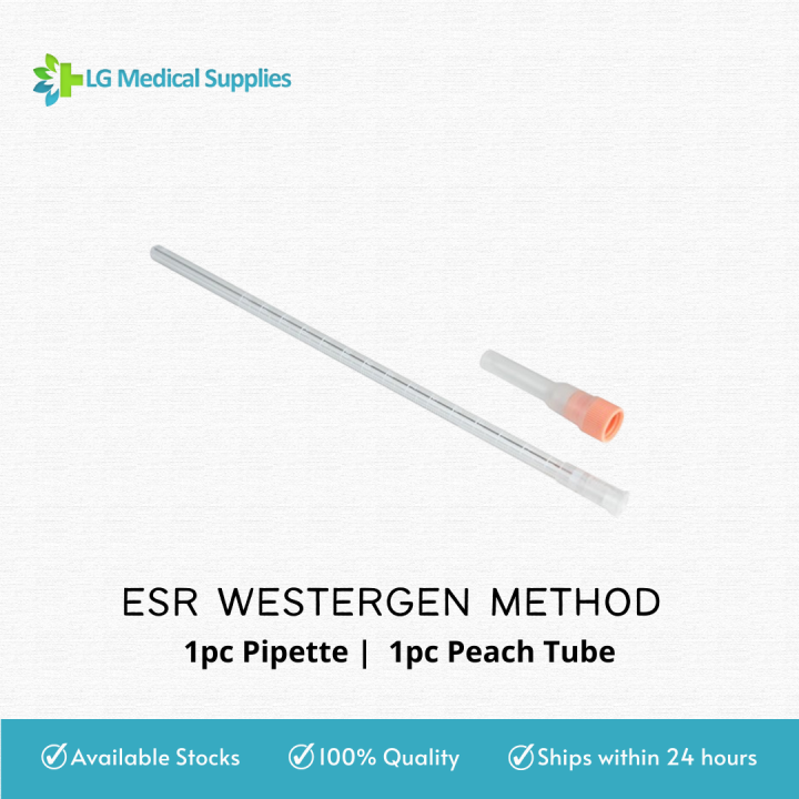 ESR PIPETTE (WESTERGEN METHOD) | 1pc tube & 1pc Peach Tube | Lazada PH