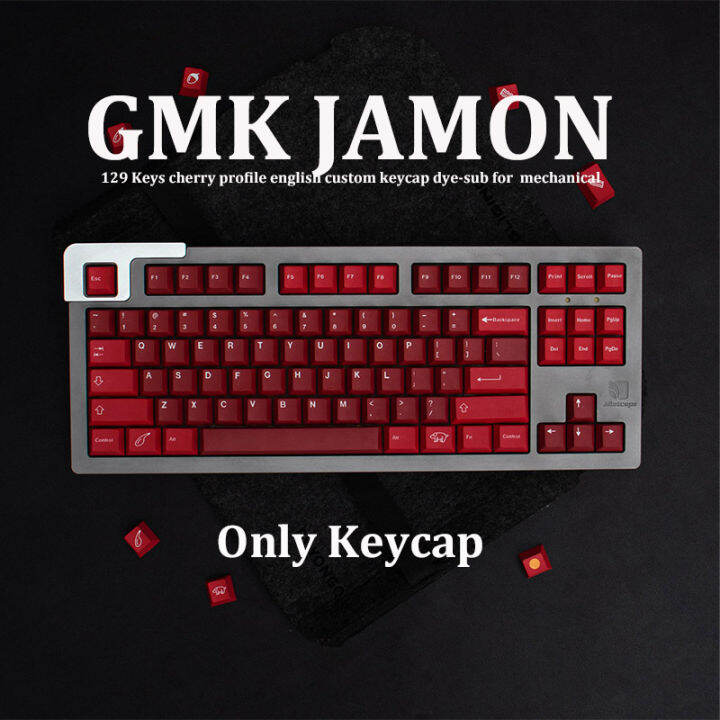 GMK Jamon ขนาดใหญ่ชุดโปรไฟล์เชอร์รี่ PBT Keycap DYE-SUB ภาษาอังกฤษที่ ...