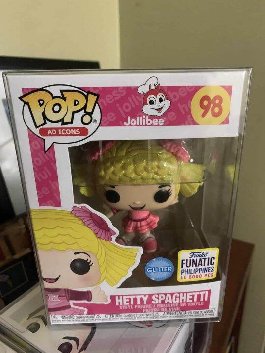 FUNKO POP AD ICONS JOLLIBEE HETTY SPAGHETTI #98 GLITTER LE 5000 NE W IN ...
