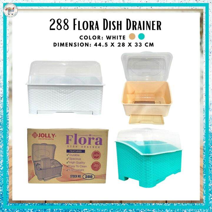 Flora Dish Drainer / Dish Cabinet / Dish Rack / Lagayan ng Plato ...