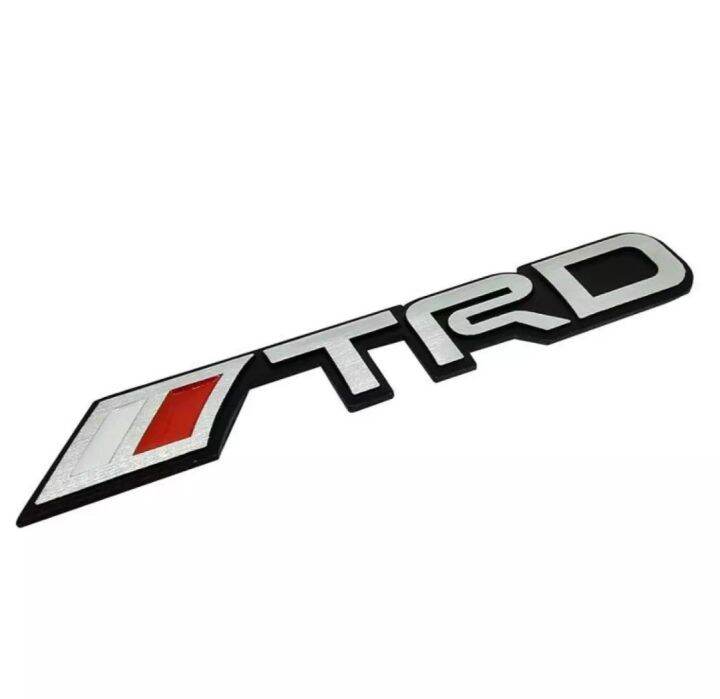 ป้ายโลโก้ โลโก้ติดรถยนต์ โลโก้ TRD อลูมิเนียมหนา อย่างดี งานสวยเนียน กา ...