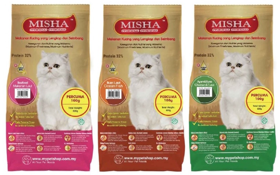 MISHA Dry Cat Food 500g + 100g | Lazada