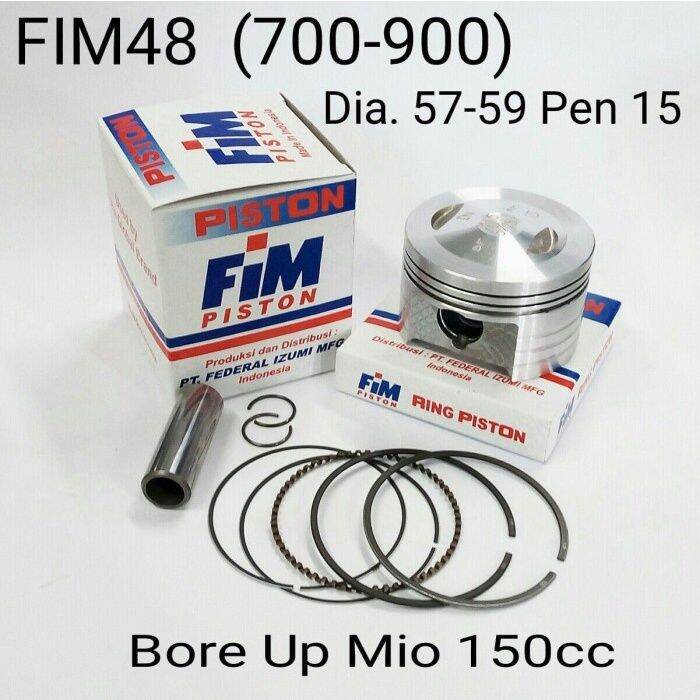FIM48 FIM PISTON KIT Mio Karbu Bore Up (XXB 150 cc) | Lazada Indonesia