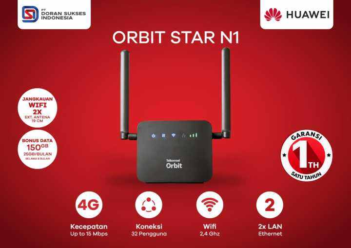 Telkomsel Orbit Star N1 Modem Wifi 4G High Speed Bonus Data | Lazada Indonesia