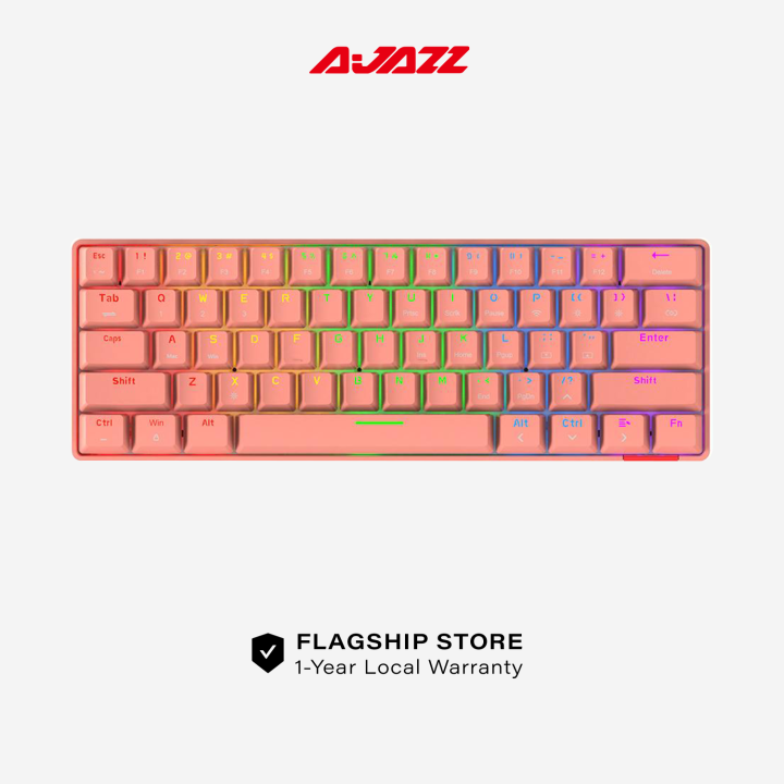 Ajazz STK61 Wired & Wireless Keyboard 61 Keys / 60% Layout | Lazada PH
