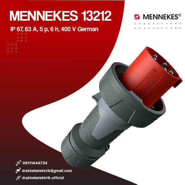Mennekes 13212 | IP 44, 32 A, 3 P, 6 h, 230 V, German | Lazada Indonesia