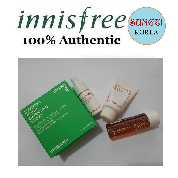 INNISFREE Black Tea Youth Enhancing Trio Kit (3 items) (2025) Korean ...