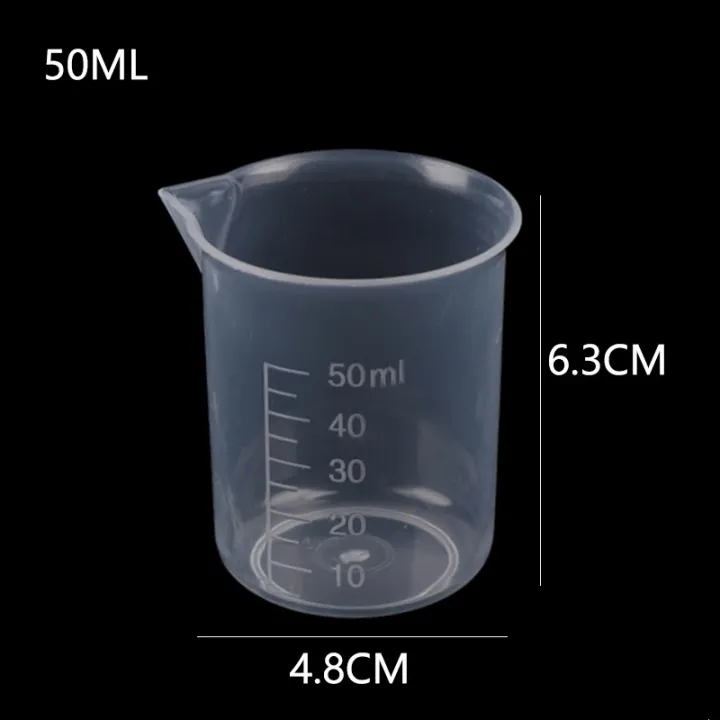 Graduated Measuring Cup Plastic Breaker Laboratory Beaker Transparent ...