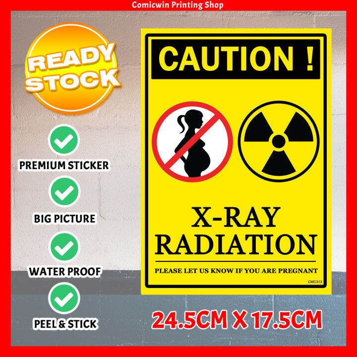 CMC313 XRAY Sign Sticker (24.5x17.5cm) Clinic Safety Signage XRAY ...