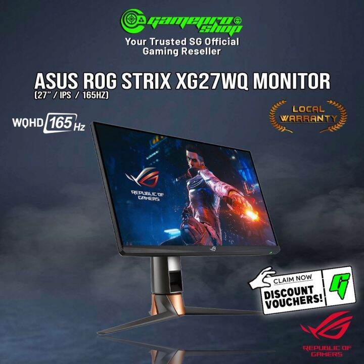 ASUS ROG STRIX Native 165hz XG27WQ Gaming Monitor 27 inch WQHD (2560 x ...