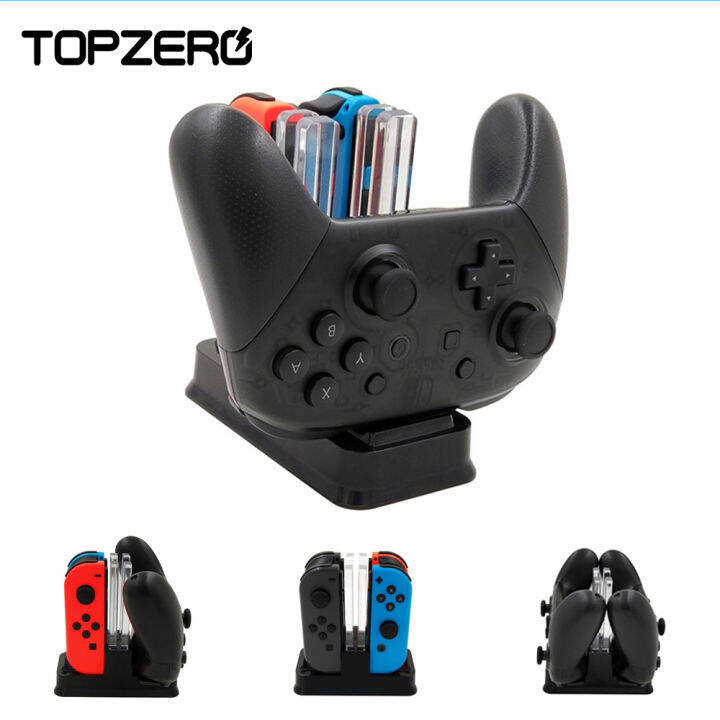 TOPZERO Dudukan Pengisi Daya untuk Pengontrol Saklar Nintendo, Dudukan ...