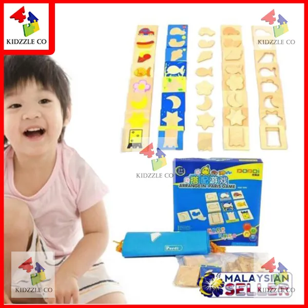 Kids Matching Recognize Shapes Shape Sorters Education Wooden Toy Early ...