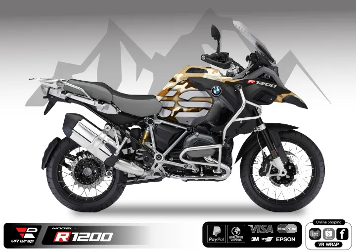 VR Wrap สติ๊กเกอร์ BMW R1200GSA / R1250GSA New collection 2021 CAMO ...