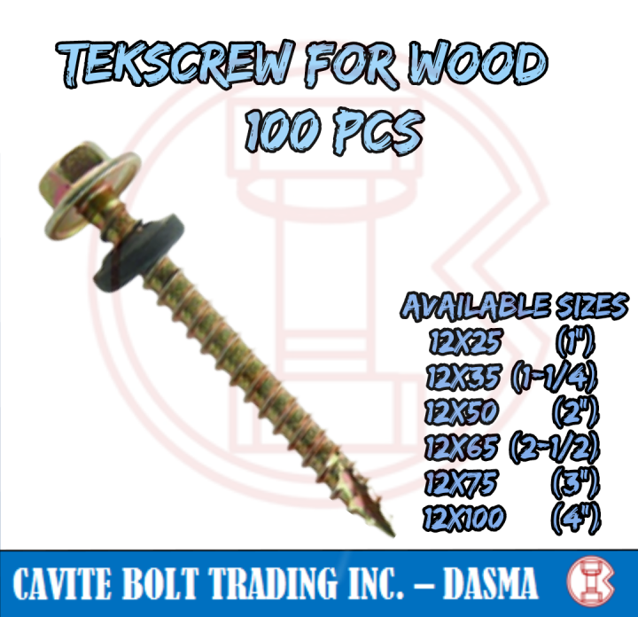 TEKSCREW (100 PCS/PER PACK) FOR WOOD | Lazada PH