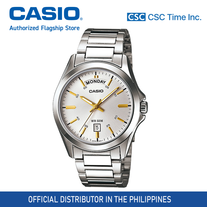 Casio (MTP-1370D-7A2VDF) Silver Stainless Steel Strap 50 Meter Quartz ...