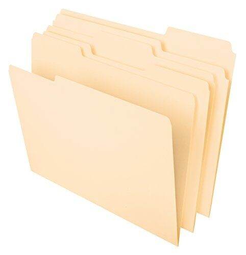 Pendaflex File Folders, Letter Size, 8-1/2" x 11", Classic Manila, 1/3 ...