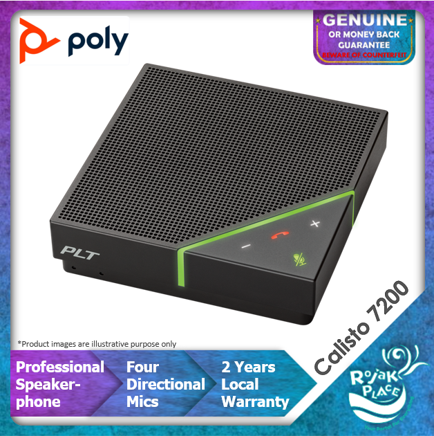 Poly Calisto 7200 Professional Portable Wireless Bluetooth Speakerphone ...