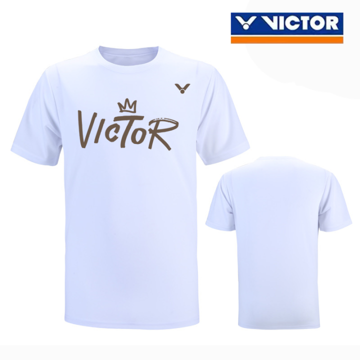 เสื้อยืดผู้ชาย Victor ใหม่ฤดูร้อน2023เสื้อแบดมินตันผู้หญิงแห้งเร็วระบายอากาศได้ดีดูดซับเหงื่อ ...
