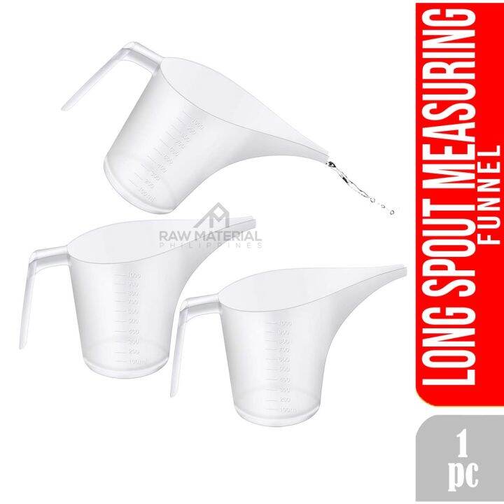 Plastic Funnel Pitcher Long Spout Measuring Cup 500ml 1000ml Large ...