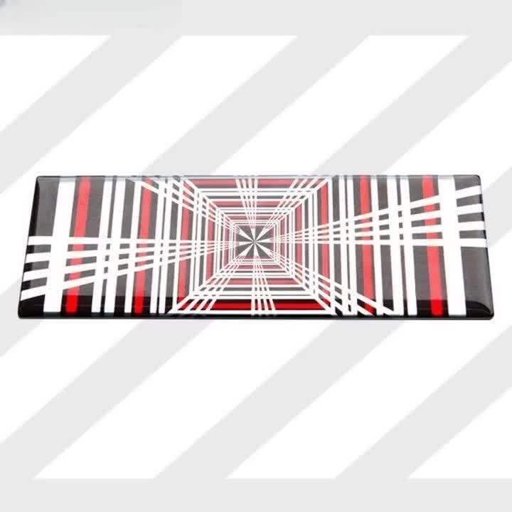 Model3รถลายสก๊อตโลโก้สติกเกอร์ ModelY Tail Tag Grid Decal Auto โลหะตก ...