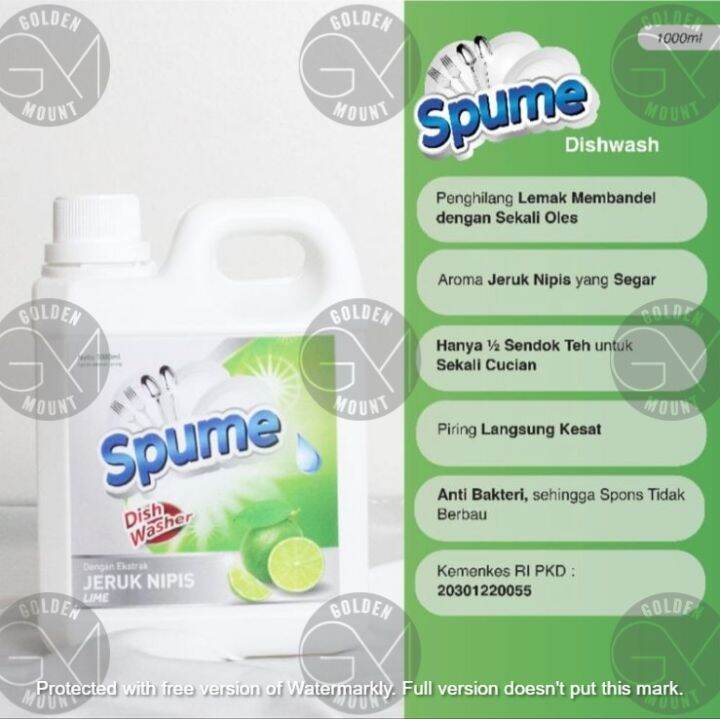 Spume Dishwash Liquid Lime / Sabun Cuci Piring | Lazada Indonesia