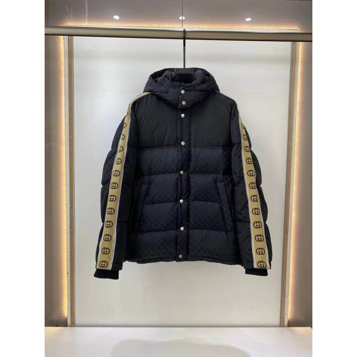 GUCCI เสื้อแจ็กเก็ตแจ็กเก็ต ผ้าแจ็คการ์ด แบบหนา แต่งริบบิ้น ให้ความ ...