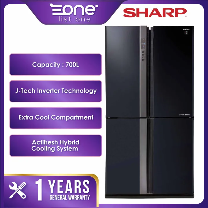 Sharp 700L 4 Door Plasmacluster Ion J-Tech Inverter Technology Avance ...