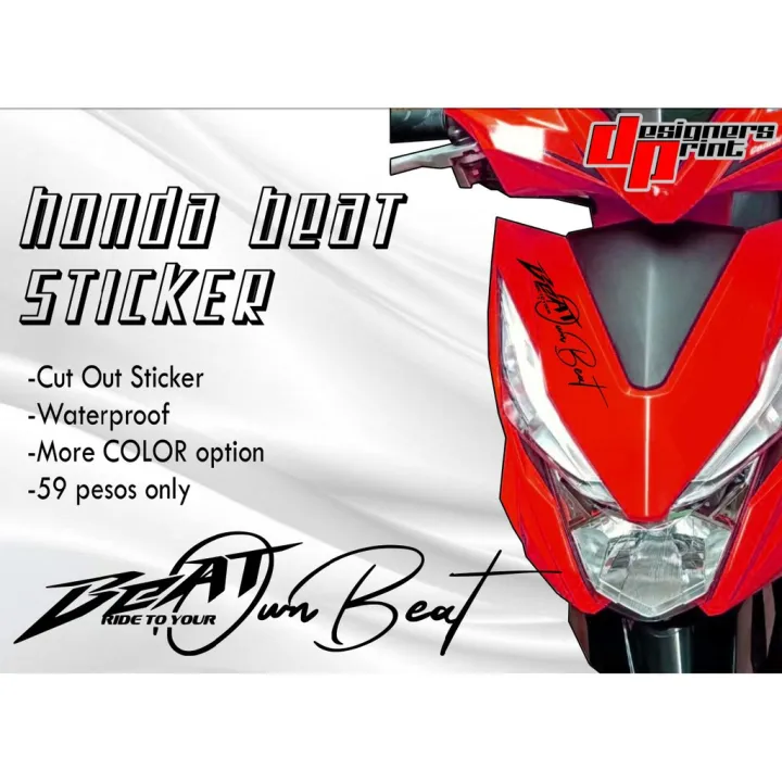 Honda Beat Sticker - 7 inches length, Cut out sticker, Waterproof ...