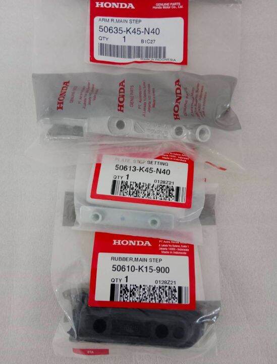 ชุดพักเท้าหลังด้านขวา รถ CBR150R ปี2019 อะไหล่เท้เบิกศูนย์ Honda มี 3 ...