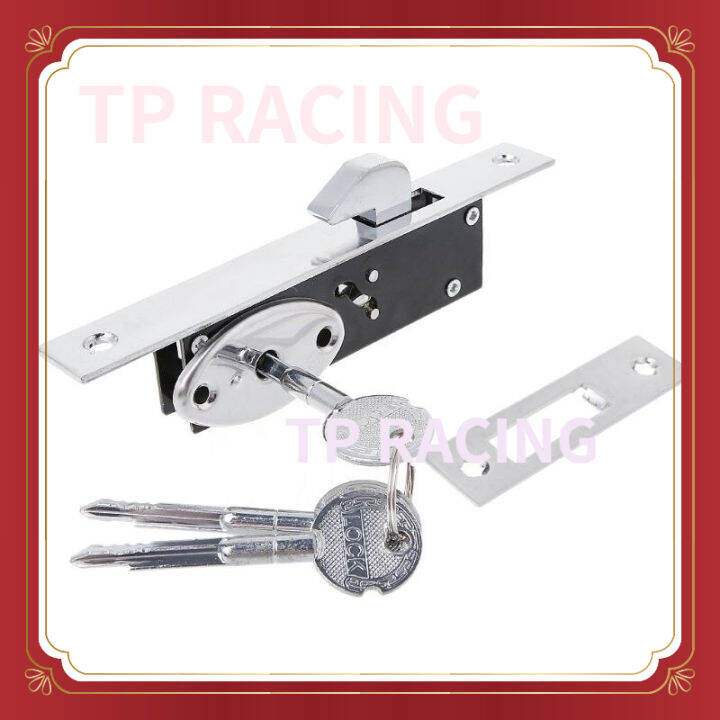 Stainless steel facing sliding door lock Cross key lock Aluminum alloy ...