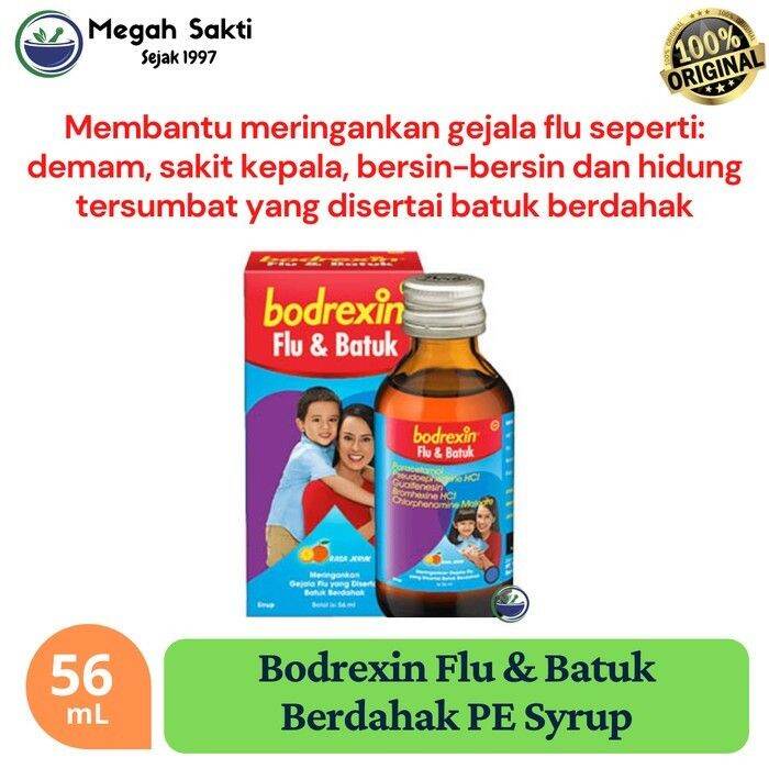Bodrexin Flu & Batuk Berdahak PE Syrup 56 mL | Lazada Indonesia