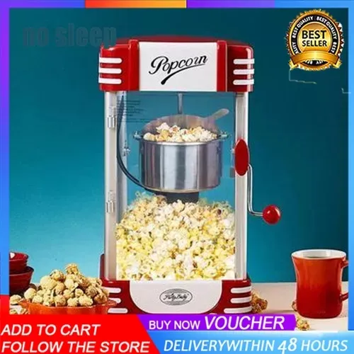 Small Electric Popcorn Machine Mini Household Automatic Hot Oil Popcorn ...