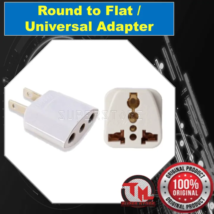 Round to flat / Universal Adapter • Tm ss | Lazada PH