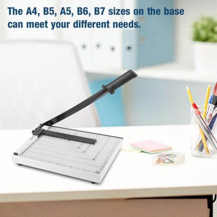 A4 Size Office Paper Cutter Metal Wood Base A5 B5 B6 B7 | Lazada PH
