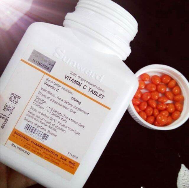 Sunward Vitamin C Tablet 100mg 1000’s | Lazada