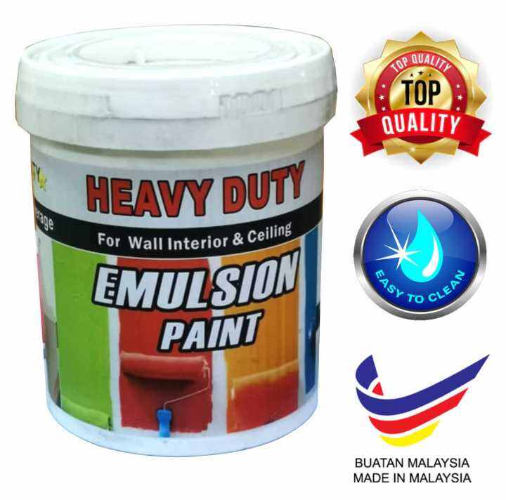 ( 1L ) HEAVY DUTY EMULSION PAINT FOR WALL INTERIOR & CEILING MATT FINISH / EASY CLEAN / EASY ...