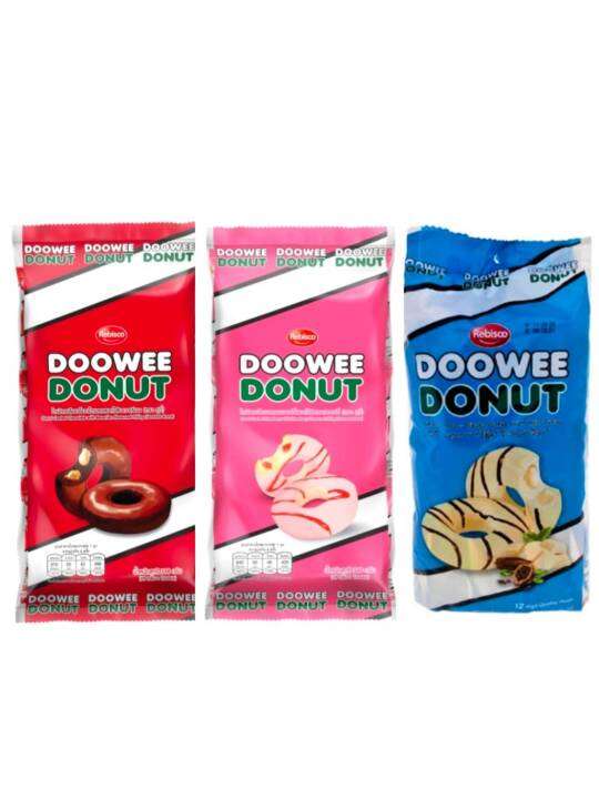 ขนมโดนัท ตราRebisco Dowee Donut 29 กรัม x 12 ซอง น้ำหนักสุทธิ 348กรัม ...
