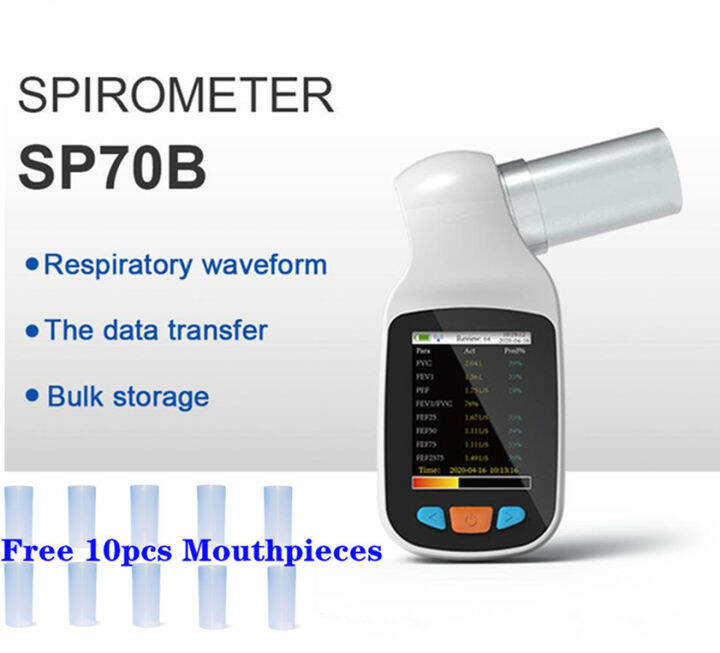 COMTEC SP70B บลูทูธดิจิตอล Spirometer Lung ฟังก์ชั่นการหายใจ Pulmonary ...